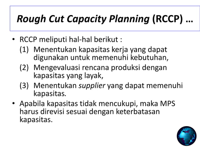 Available to Promise (ATP) & Rough Cut Capacity Plan (RCCP) _ Materi Training PPIC | PPTX