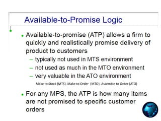 Available to Promise (ATP) & Rough Cut Capacity Plan (RCCP) _ Materi ...