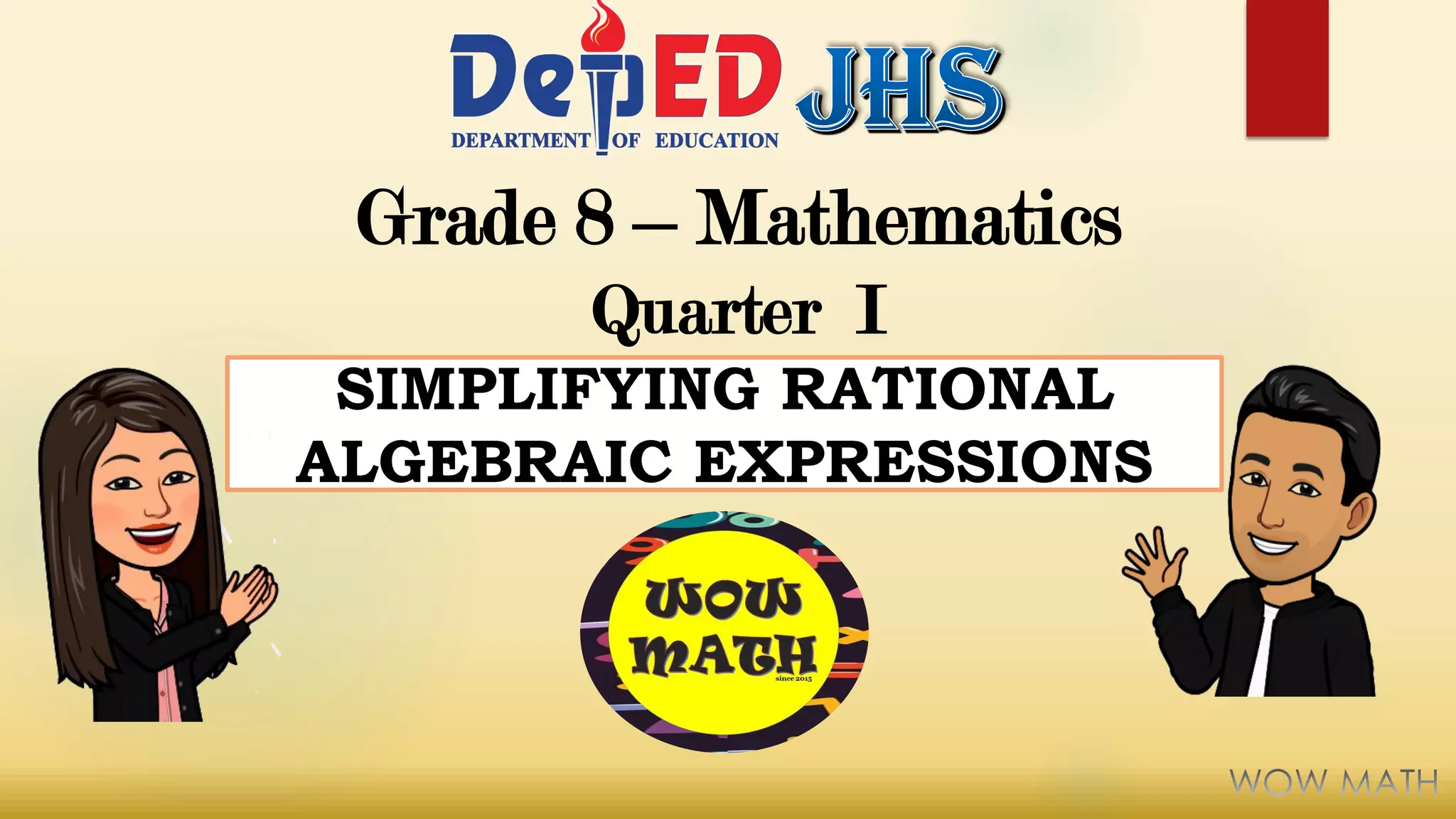 Simplifying Rational Algebraic Expressions | PDF