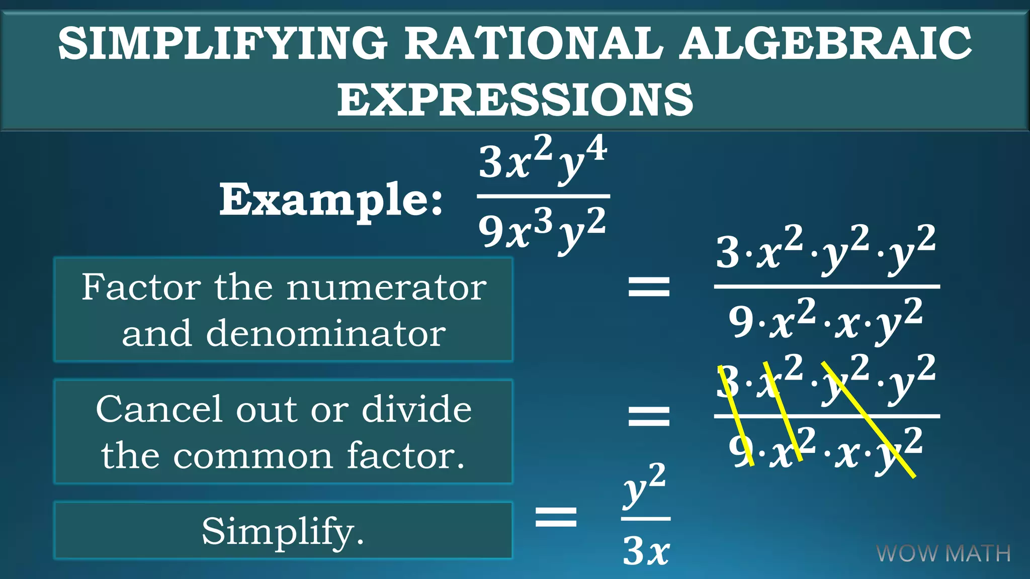 Simplifying Rational Algebraic Expressions | PDF