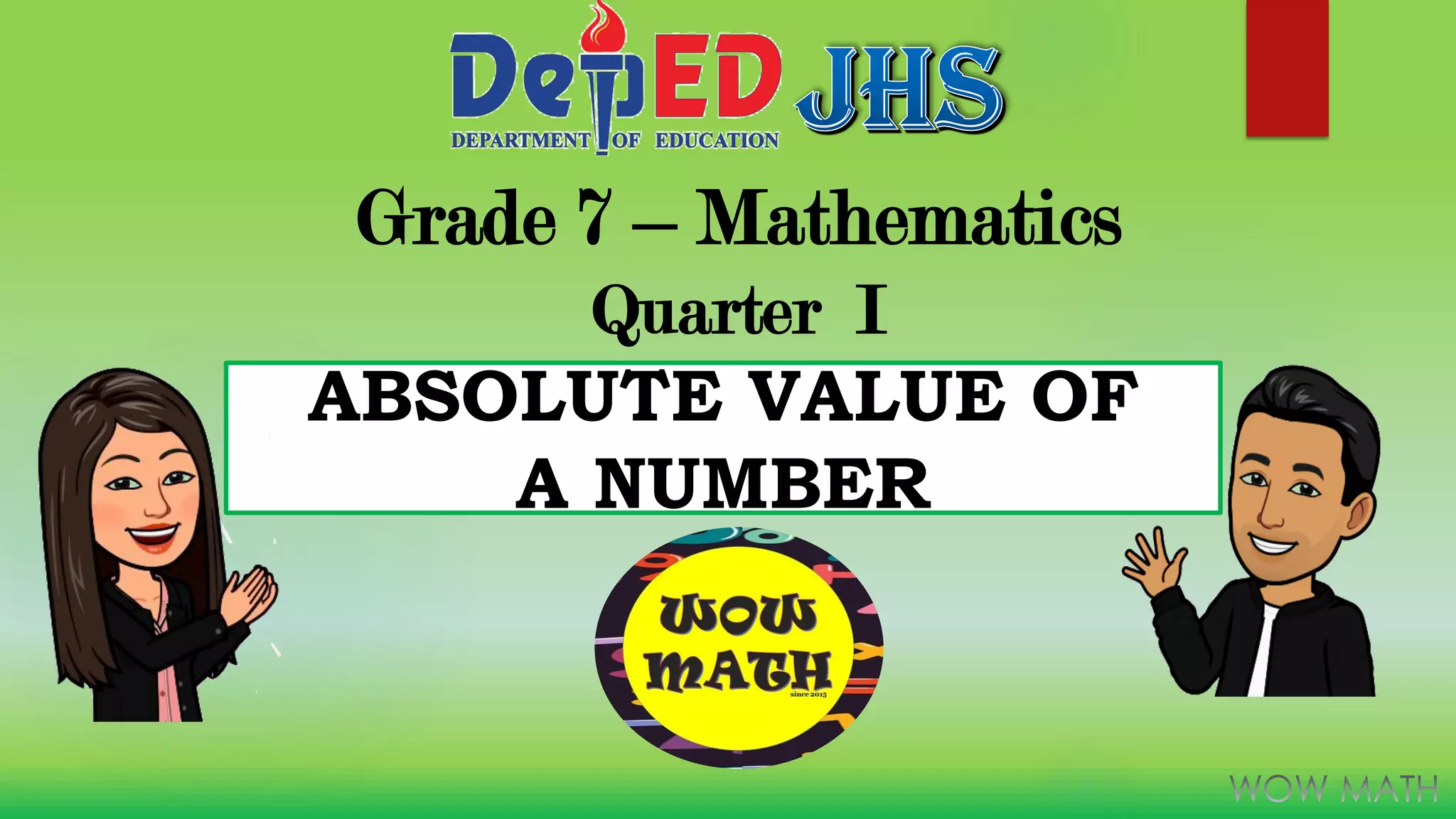 Absolute Value of a Number | PDF