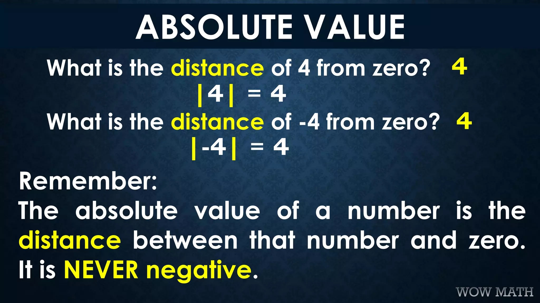 Absolute Value of a Number | PDF