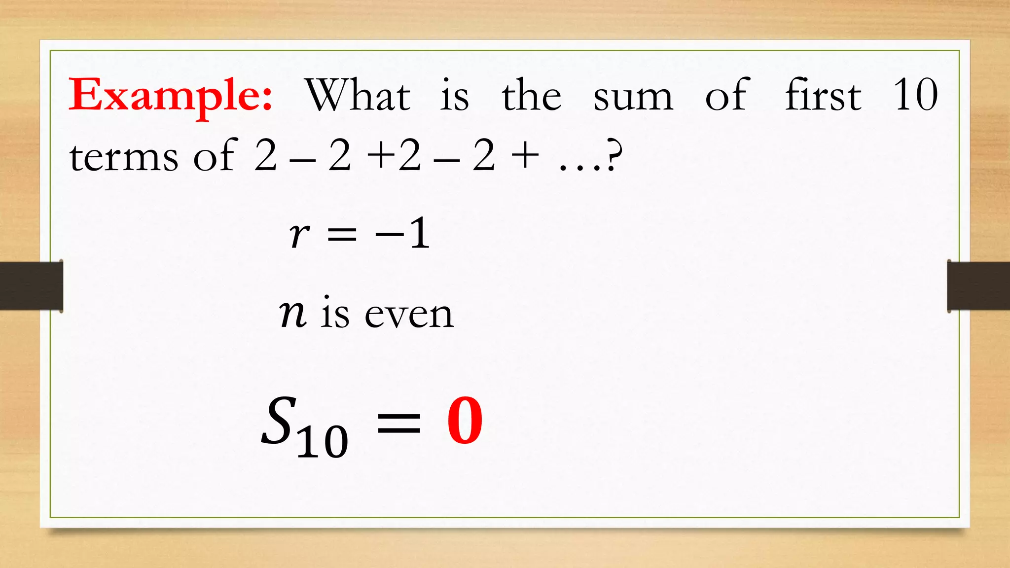 Geometric Series and Finding the Sum of Finite Geometric Sequence | PDF