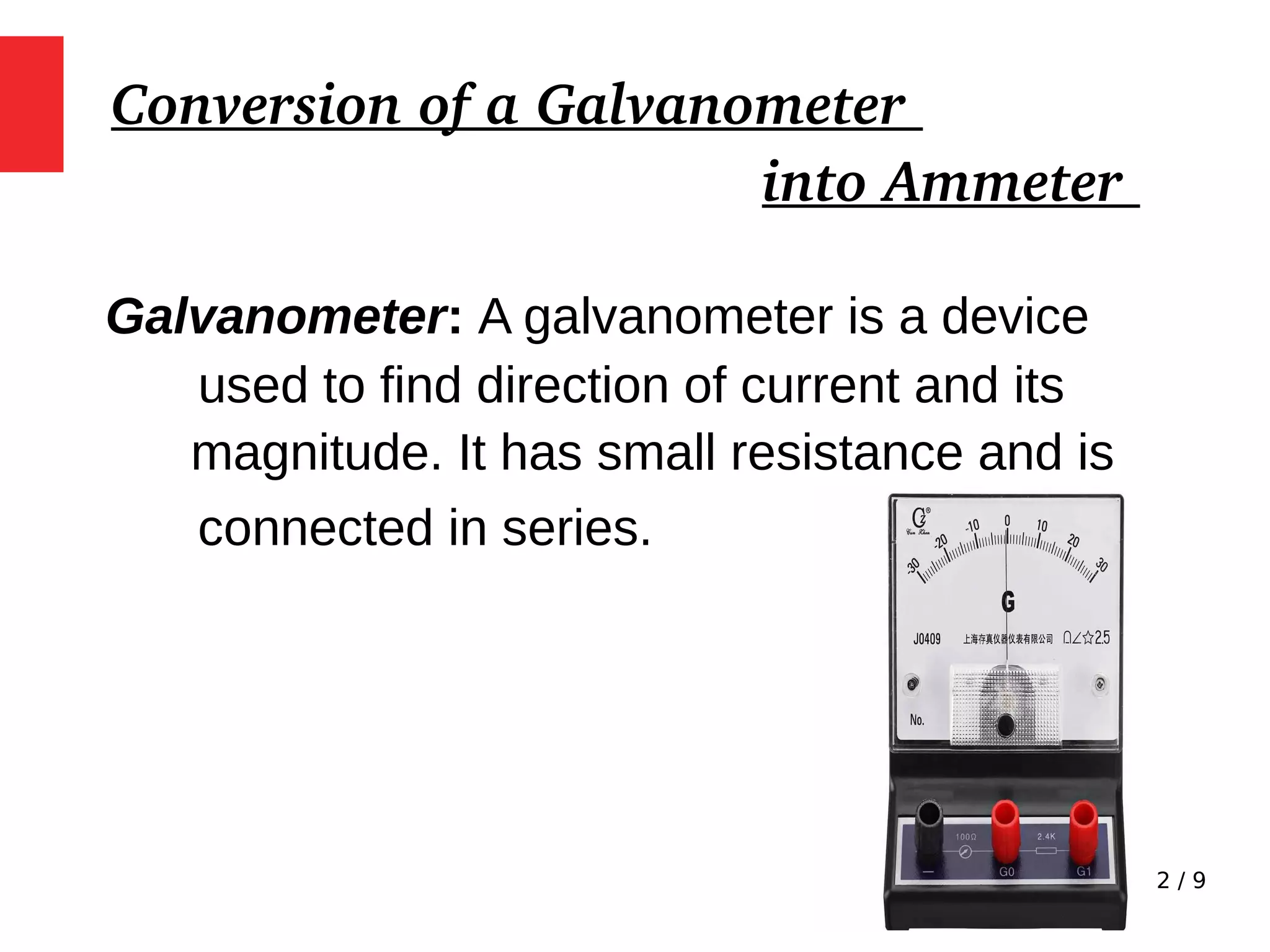 Conversion Of Galvanometer Pdf