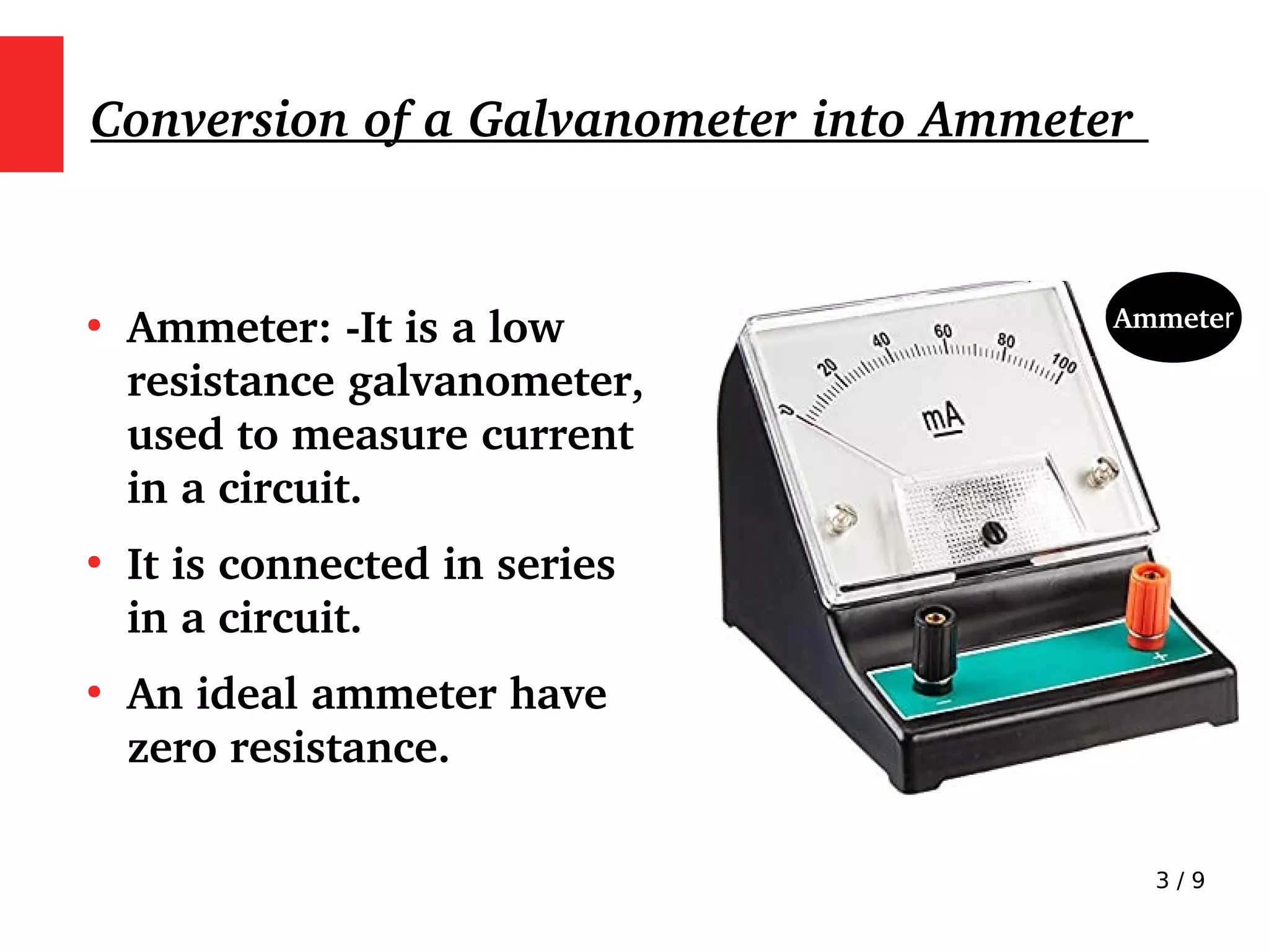 .conversion of galvanometer | PDF