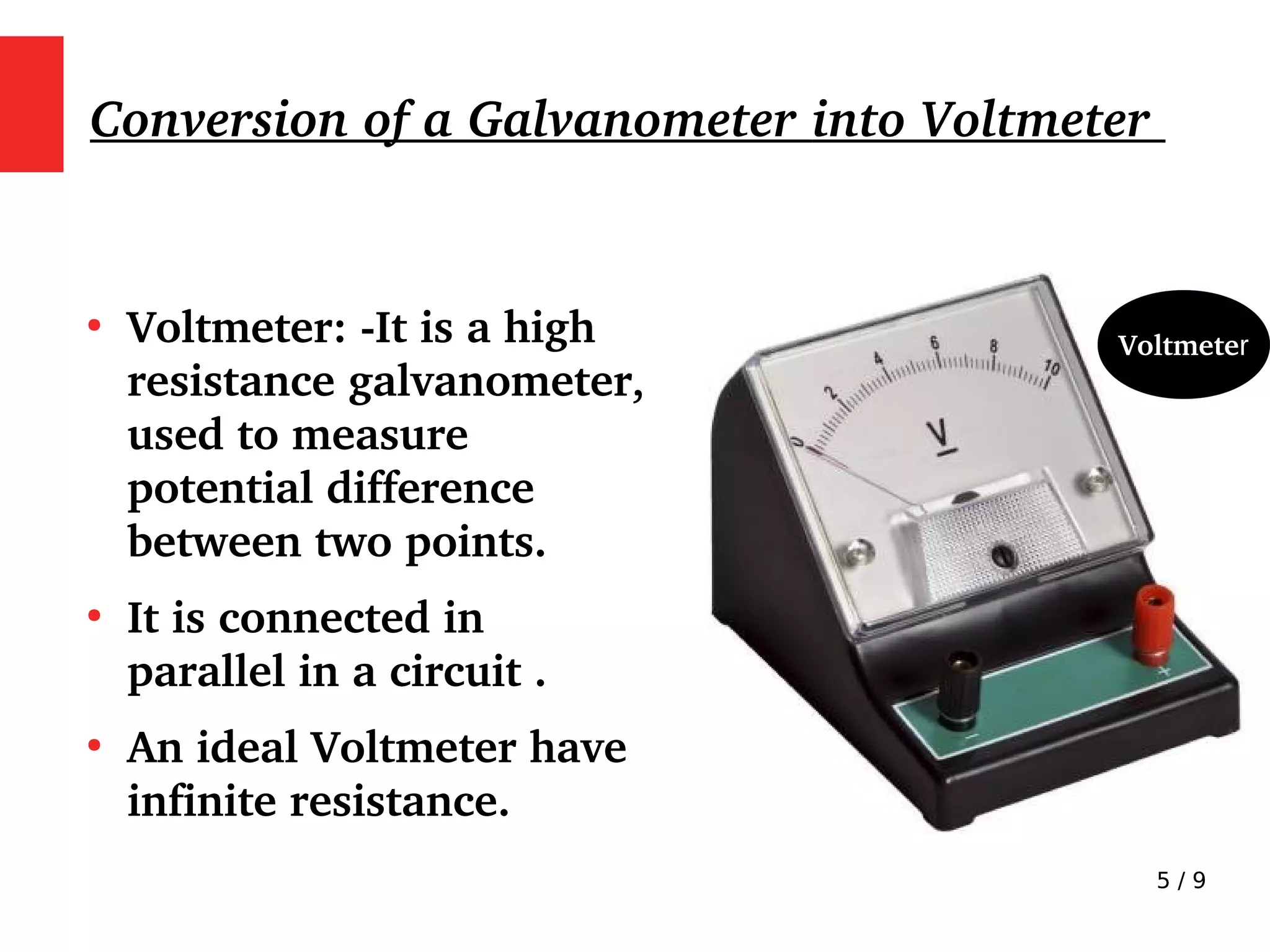 .conversion of galvanometer | PDF