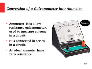 .conversion of galvanometer | PDF
