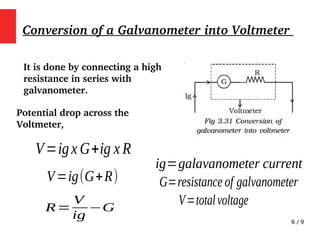 .conversion of galvanometer | PDF