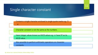 Constants in C | PPTX