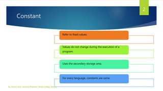 Constants in C | PPTX
