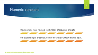 Constants in C | PPTX