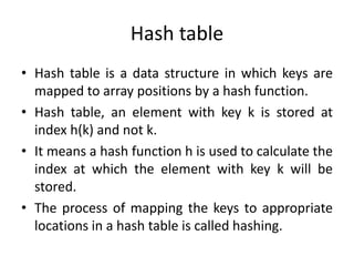8. Hash table | PPTX