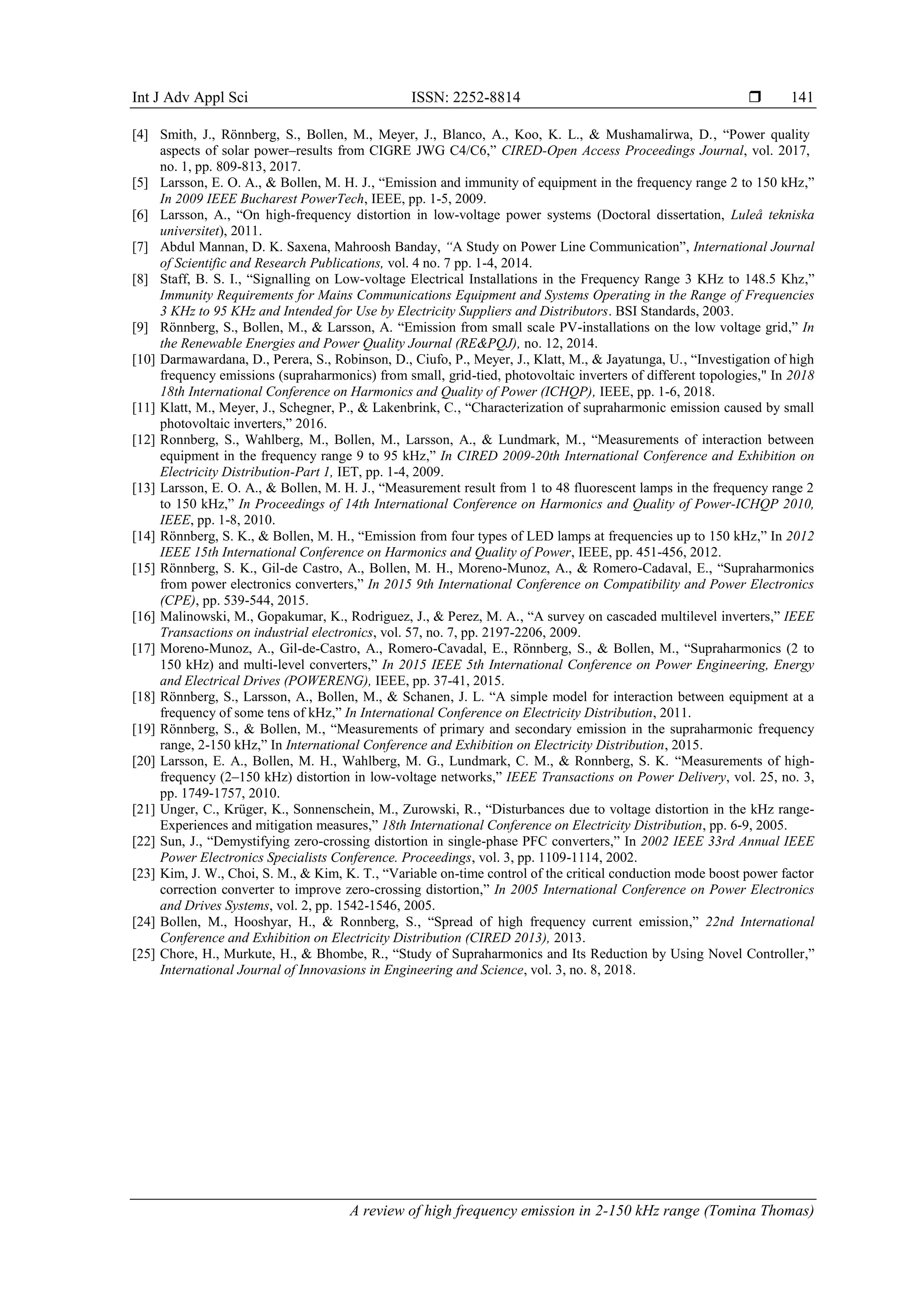 A review of high frequency emission in 2-150 kHz range | PDF