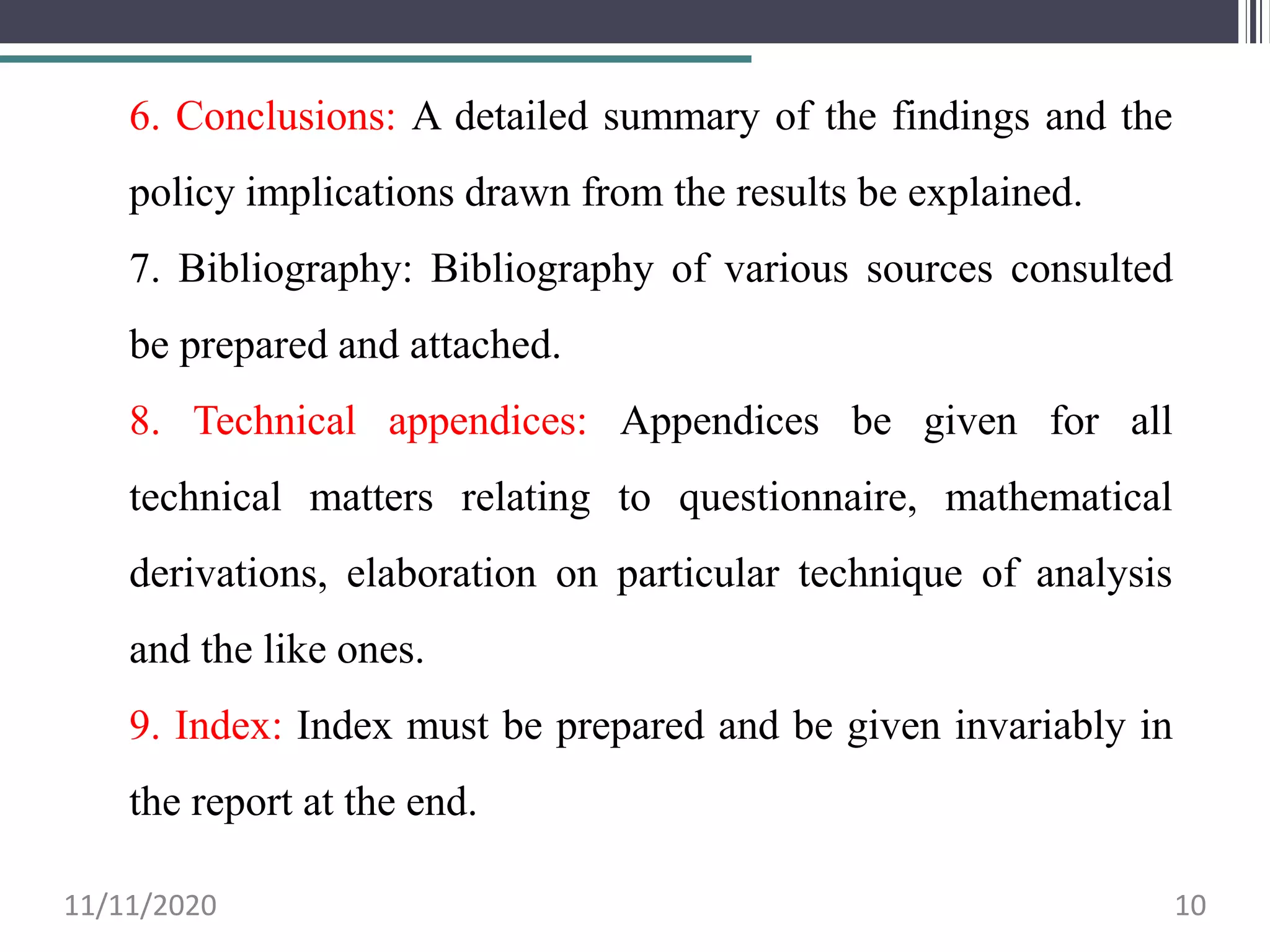Research Methodology report writing | PPTX