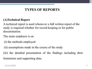 Research Methodology report writing | PPTX