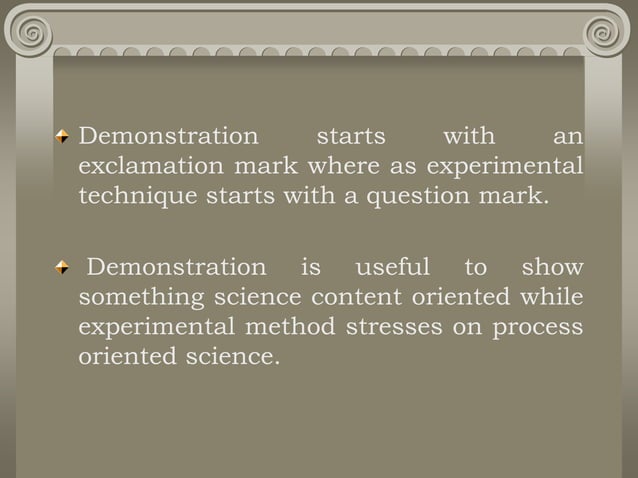 Methods of teaching - Demonstration method | PPSX | Homework and Study ...