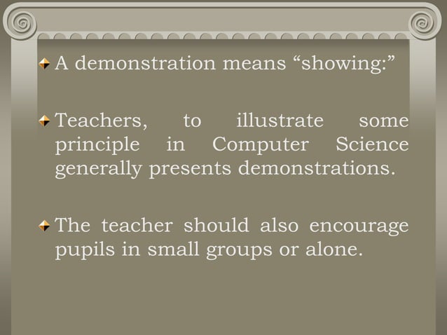 Methods of teaching - Demonstration method | PPSX | Homework and Study ...