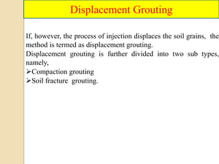 Grouting Technique Repair and Rehabilitation of Structures | PPTX