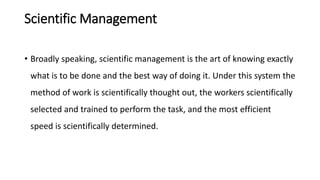 .scientific management | PPTX