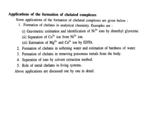 Chelates and chelate effect | PDF