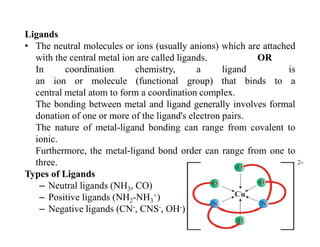 Chelates and chelate effect | PDF