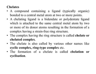 Chelates and chelate effect | PDF
