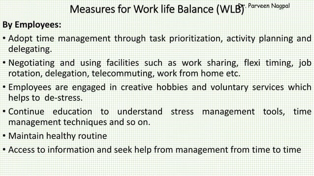 8. Stress Management and Work Life Balance | PPTX | Careers