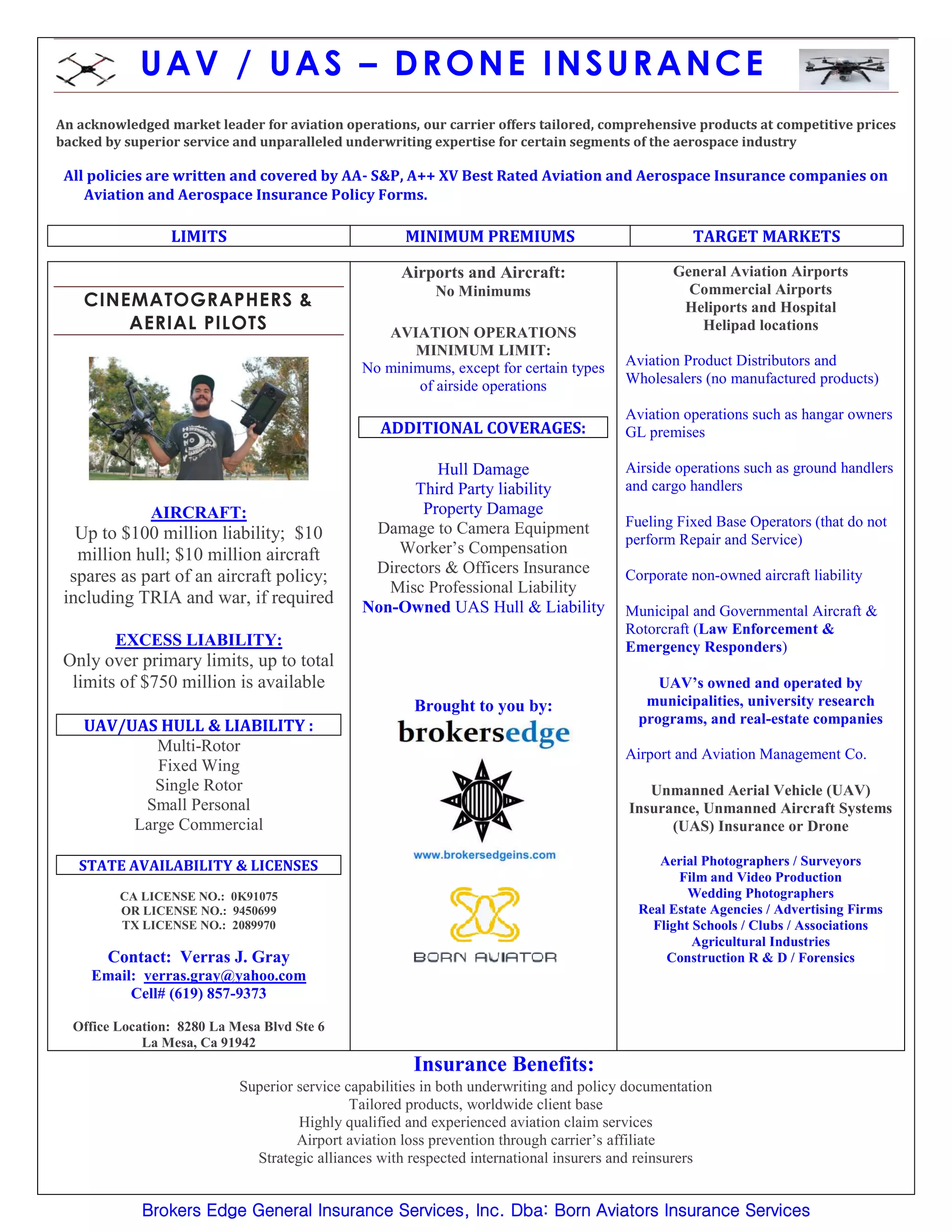 UAV / UAS Drone Liability Ins Brochure | PDF