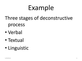 Deconstruction | PPT