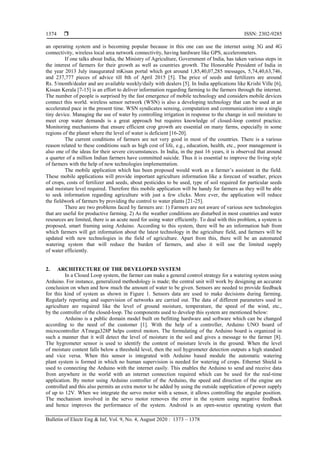 Use of closed loop system using Arduino for different parameters in ...