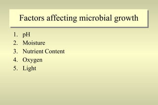 8. Factors affecting microbial growth | PPTX