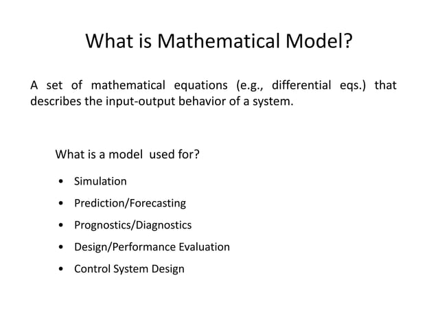 Introduction To Modeling Types Of Models Classification Of Mathematical Models Black Box
