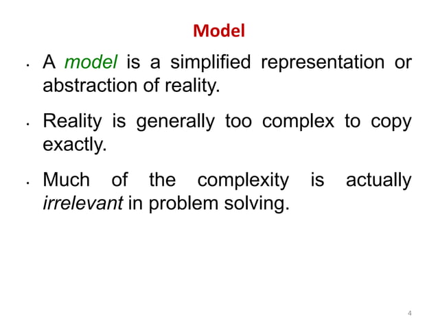 introduction to modeling, Types of Models, Classification of ...