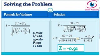 Z - Test - For Two Population Variance | PPT