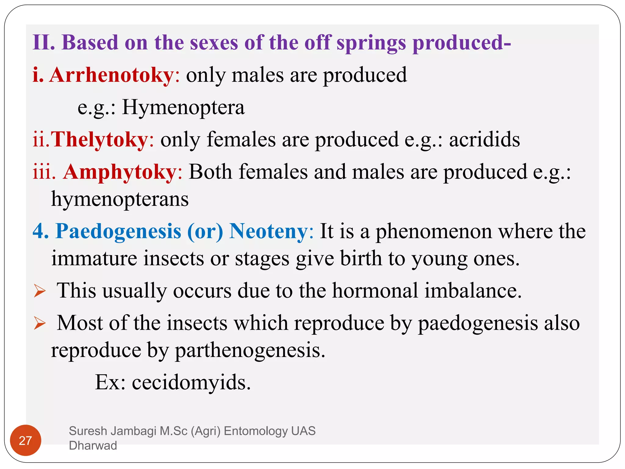 Reproductive system in insect and its types | PPTX