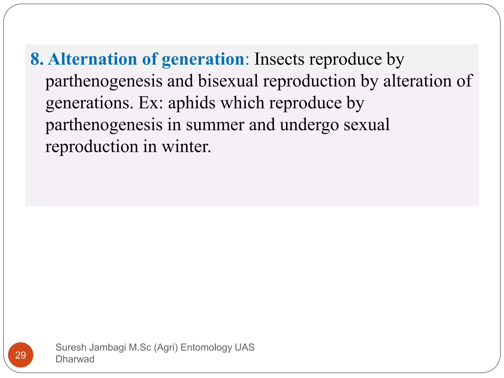 Reproductive system in insect and its types | PPTX