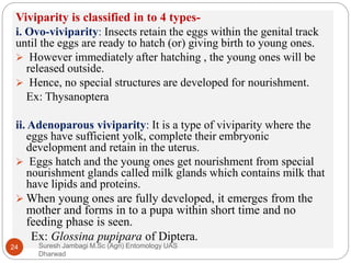 Reproductive system in insect and its types | PPTX