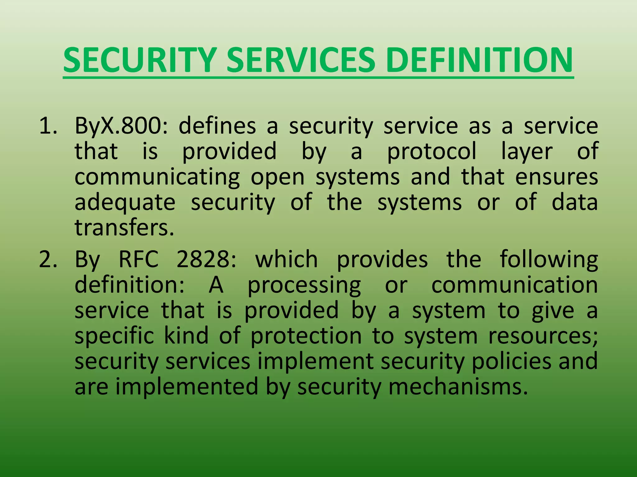 SECURITY SERVICES | PPT