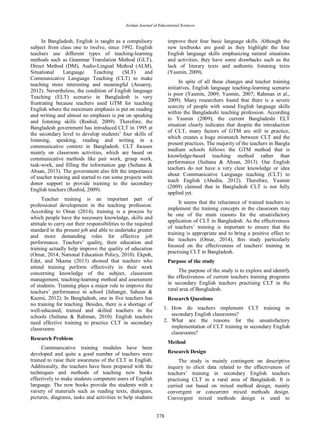 The Effect of Teachers' Training in Secondary English Teachers ...