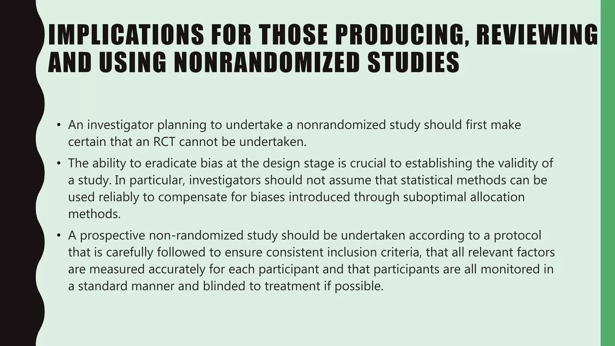 Non Randomised Control Trial | PPTX