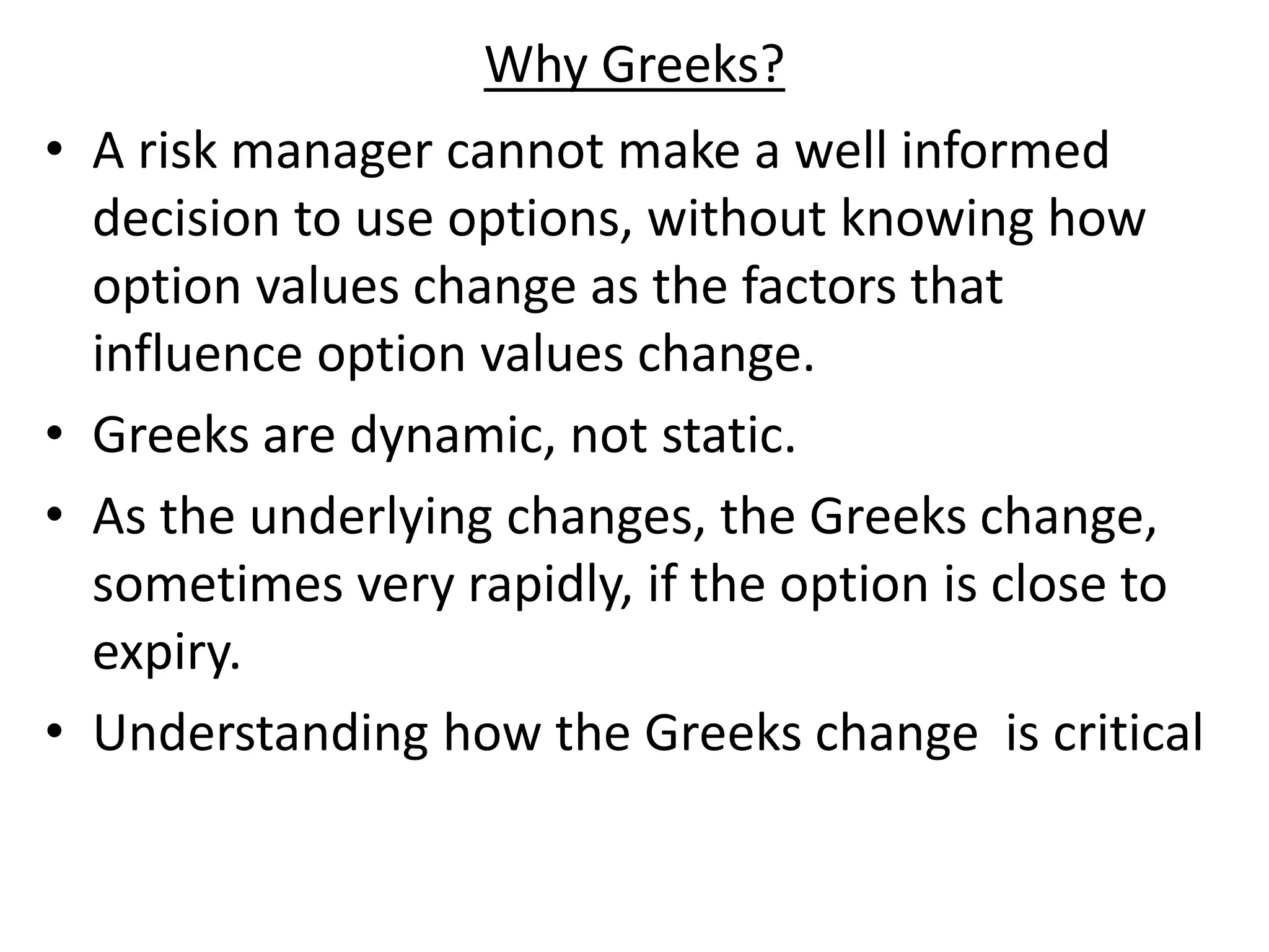 option greeks | PPTX