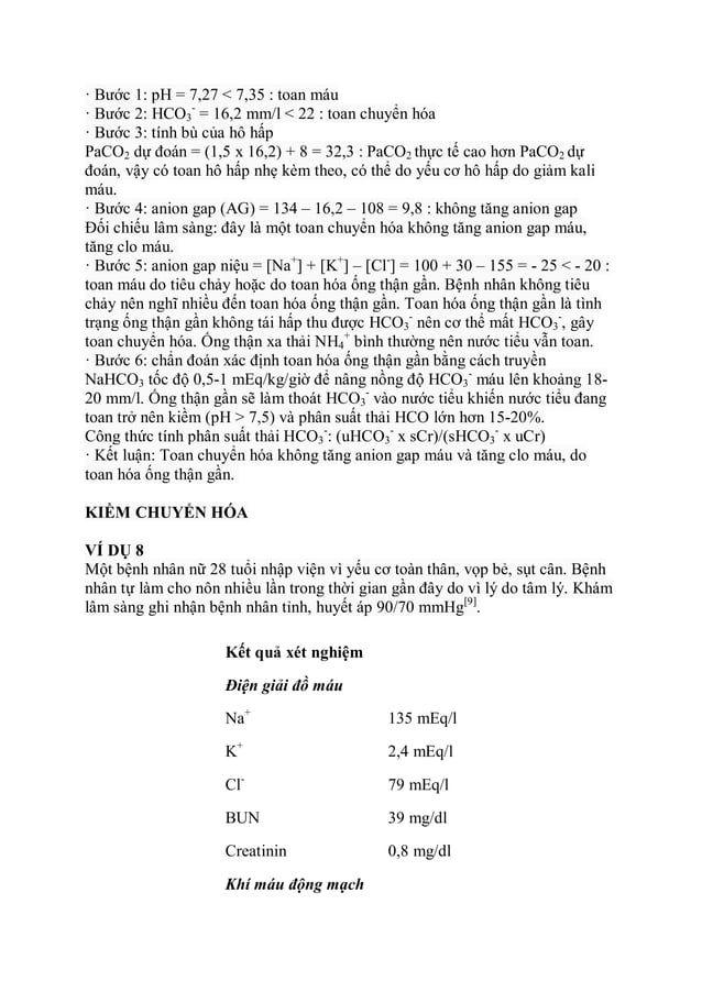 MỘT VÀI VÍ DỤ KHÍ MÁU ĐỘNG MẠCH | PDF