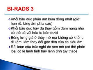 BI - RADS - SIÊU ÂM VÚ | PDF