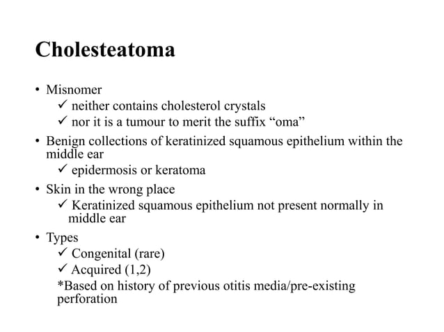 Cholesteatoma | PPTX