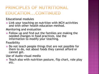 8. nutritional education and intervention | PPTX