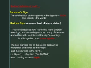 Roland Barthes - The modern myth, | PDF