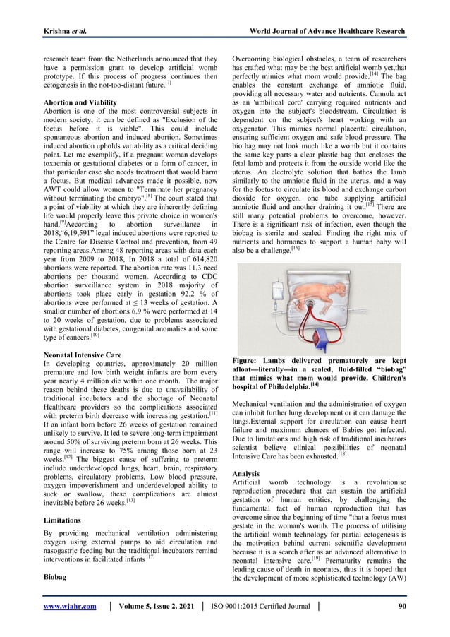 ECTOGENESIS: ARTIFICIAL WOMB TECHNOLOGY – A WOMEN’S BEYOND CHOICE | PDF ...