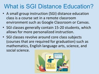 SGI Orientation and Expectations | PPTX