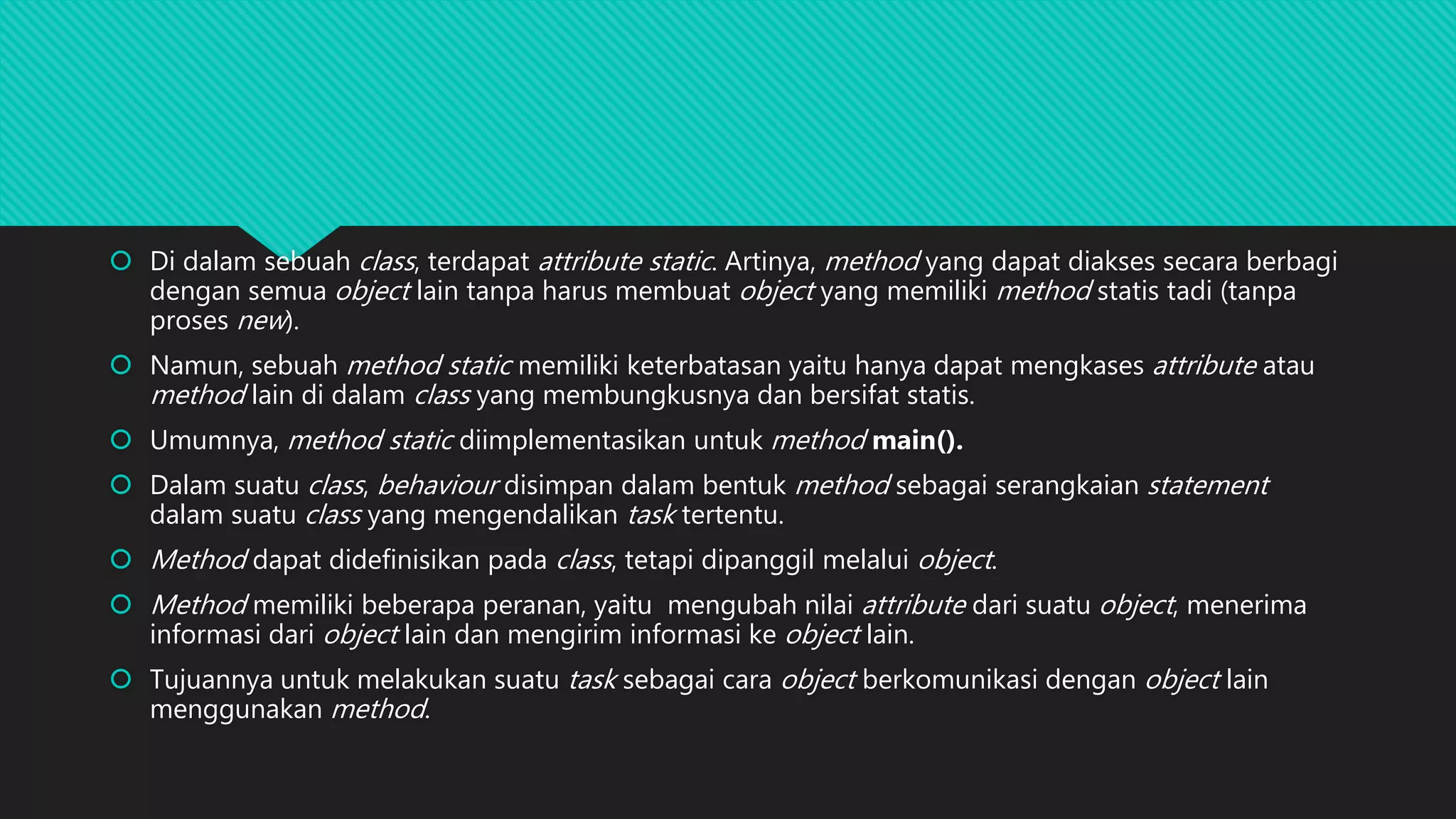 8 Konsep Class Object Dan Method Pptx 2681