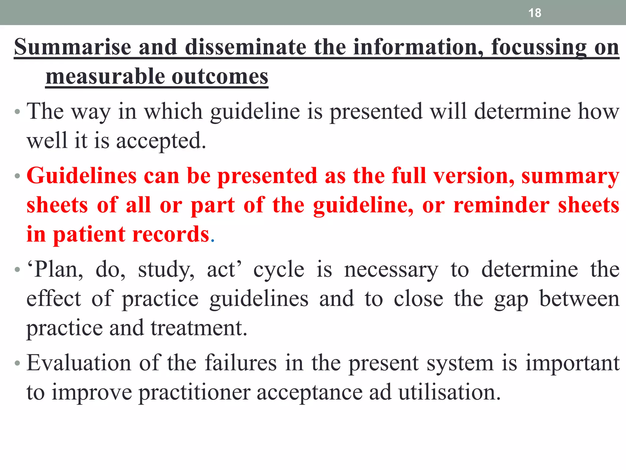 Developing therapeutic guidelines | PPTX